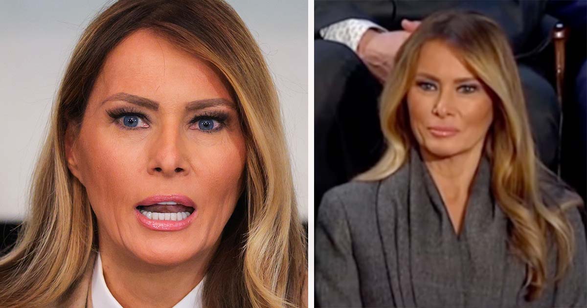 During her speech to Congress, Melania Trump displayed "signs of stress